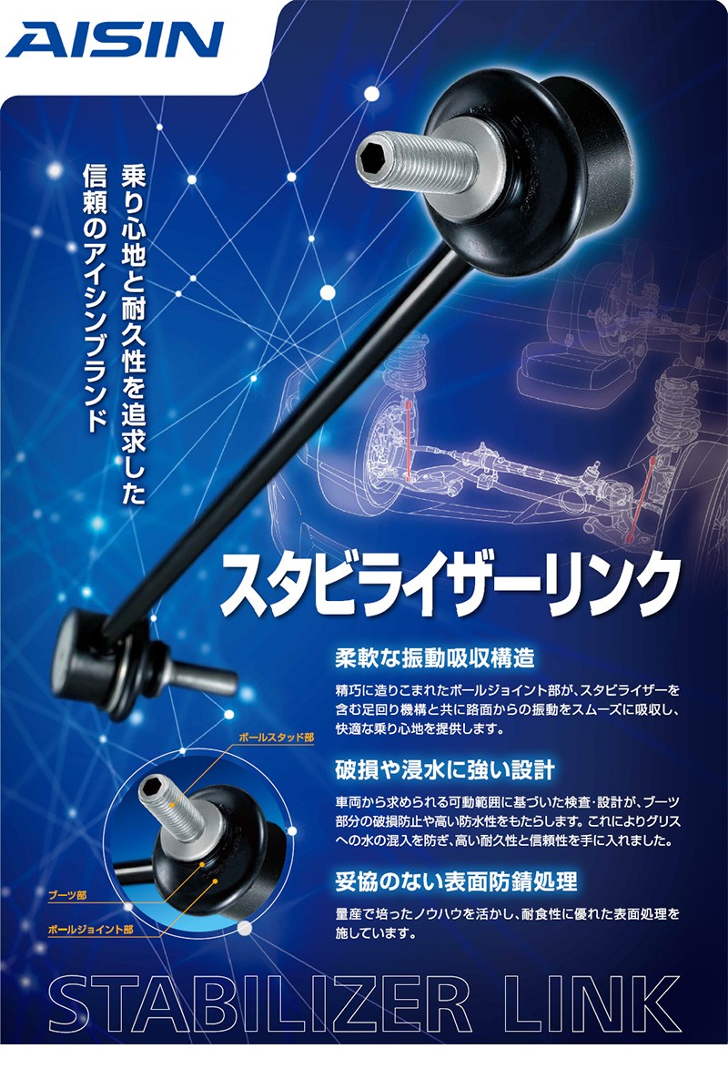 【新品】ダイハツ タント AISIN スタビライザーリンク STL0D-001 L375S L385S LA600S LA610S 48820-B2010 48820-B2011 スタビリンク ...
